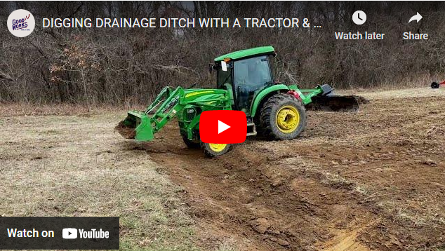 Using a Tractor to Dig a Drainage Ditch Tractor Ranch Company Phoenix ...