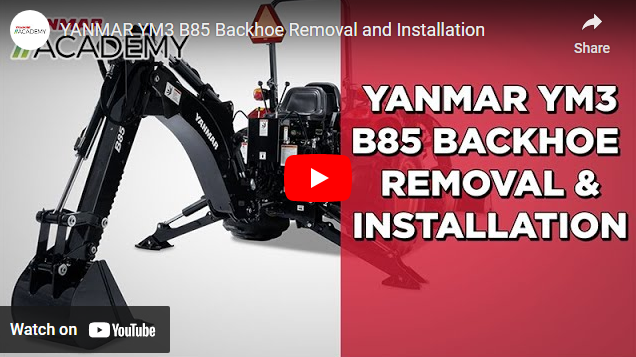 YANMAR YM3 B85 Backhoe Removal and Installation Tractor Ranch Company ...