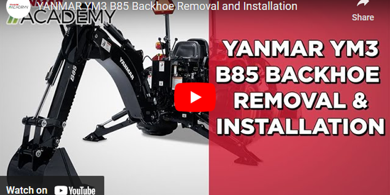 YANMAR YM3 B85 Backhoe Removal and Installation Tractor Ranch Company ...