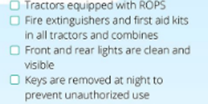 Tractor Daily Inspection Checklist Tractor Ranch Company Phoenix, AZ ...