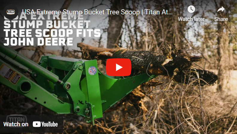 Titan USA Extreme Stump Bucket Tree Scoop Attachment Tractor Ranch ...