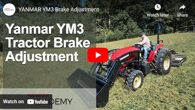 YANMAR YM3 Brake Adjustment Tractor Ranch Company Phoenix, AZ (602) 734 ...