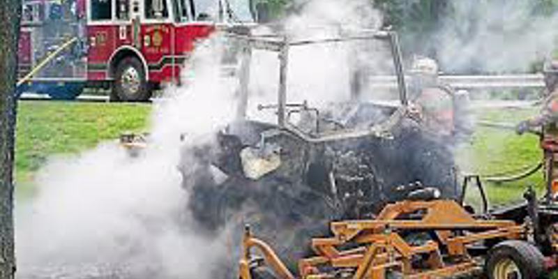 Putting Out a Tractor Fire Tractor Ranch Company Phoenix, AZ (602) 734-9944