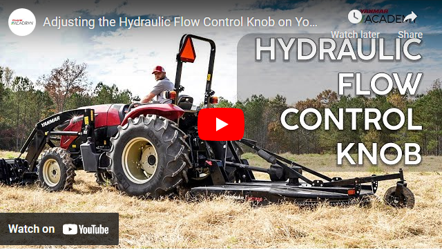 Adjusting the Hydraulic Flow Control Knob on Your Yanmar Tractor ...